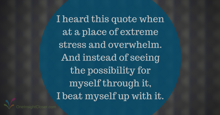 The most annoying motivational quote – One Insight Closer
